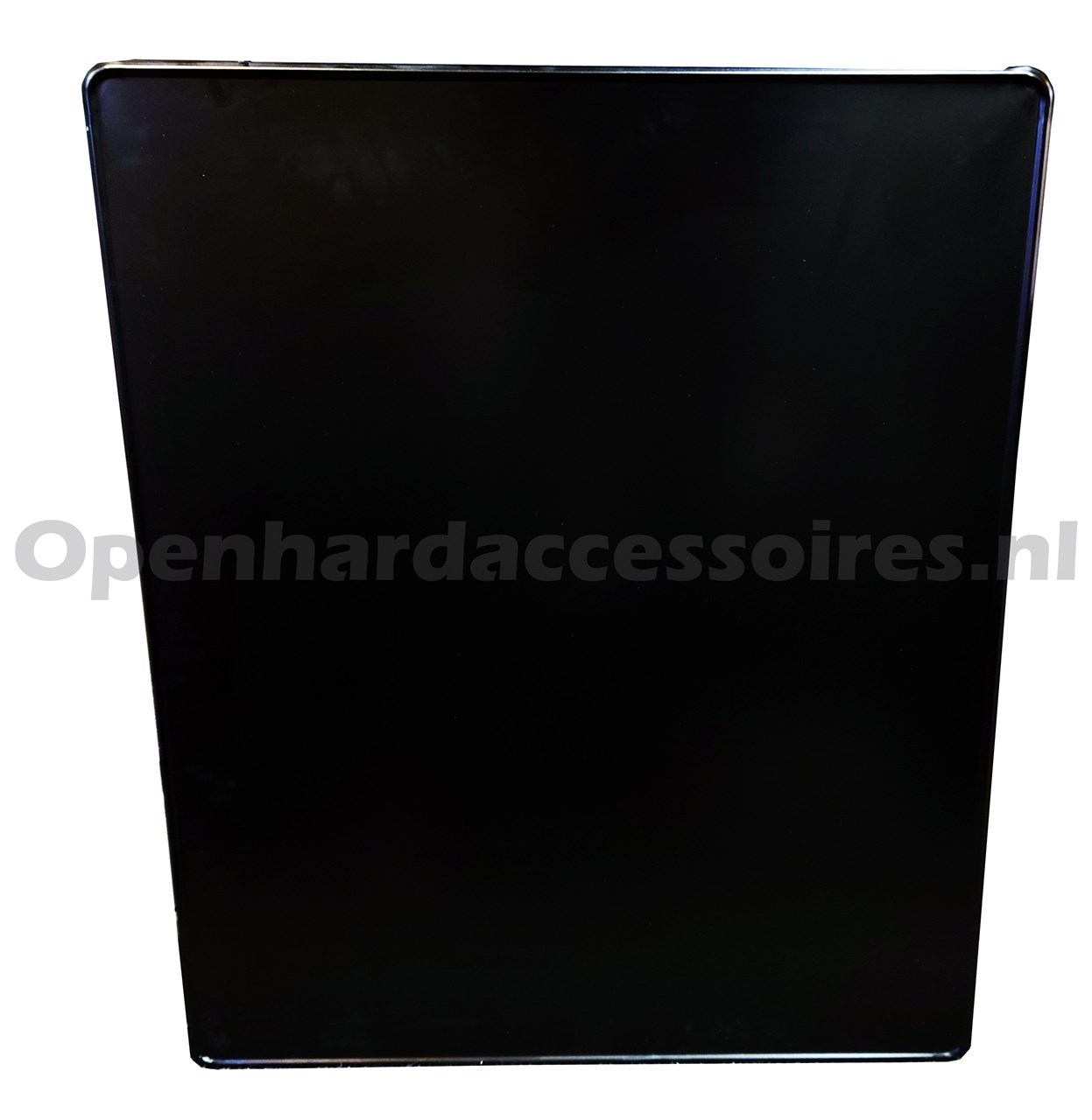 Vloerplaat staal zwart 80 x 67,5 cm met rand - Openhaardaccessoires.nl