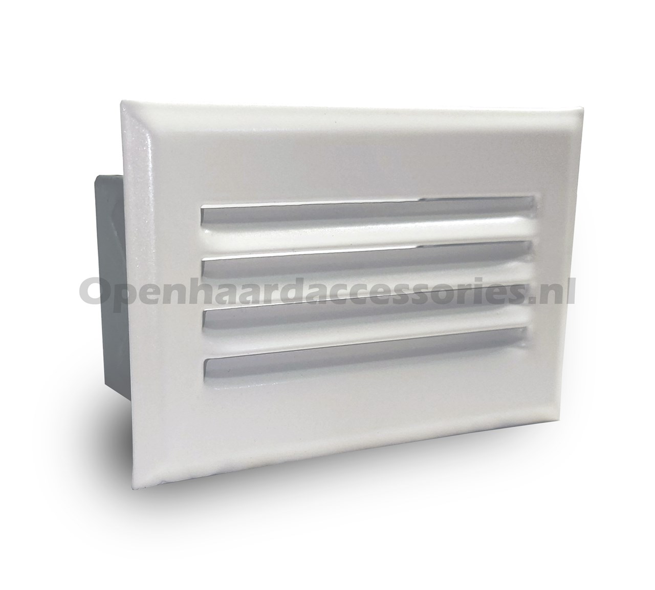 Mooi witte ventilatierooster met vaste lamellen klein model ...