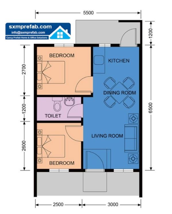 Chalet 36M2-2 Bedroom- 1 Living-1 Dining-1 Toilet-1 Kitchen (each)