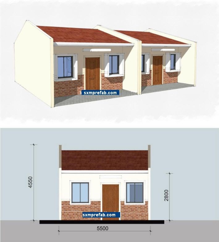 Chalet 36M2-2 Bedroom- 1 Living-1 Dining-1 Toilet-1 Kitchen (each)