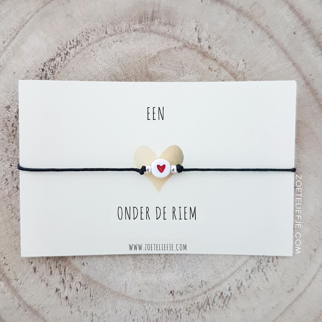 Wensarmbandje Hart Onder De Riem