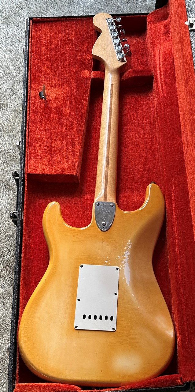 1973 Fender Stratocaster White Original Finish Black Bottom Pickups