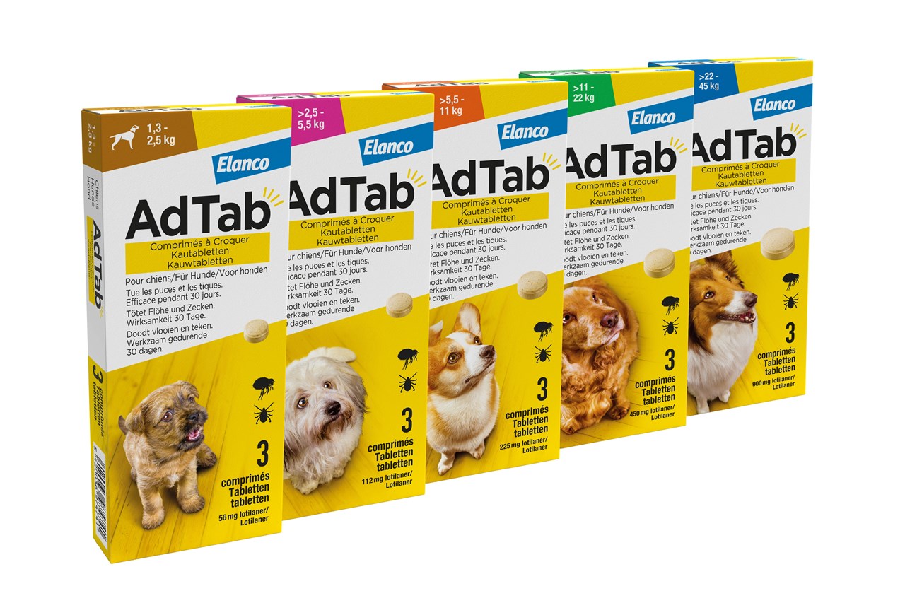 AdTab vlo en teek hond 11-22kg 3 tablet