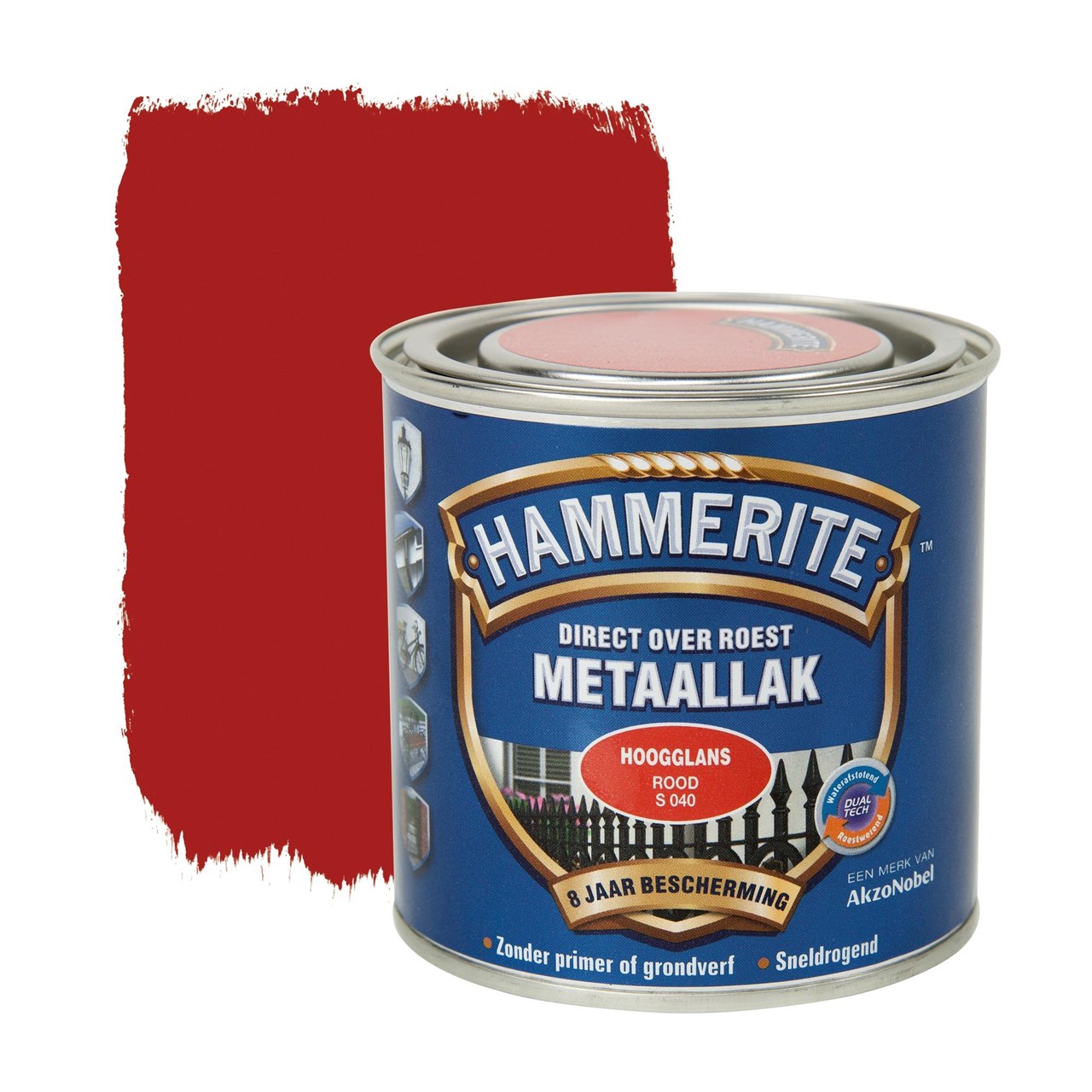hammerite metaalverf rood
